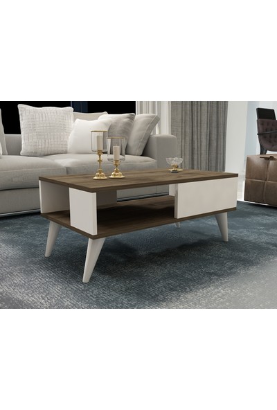 Cantek Seul Orta Sehpa Ceviz-Beyaz