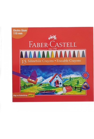 Faber-Castell 15 Renk Silinebilir Mum Boya