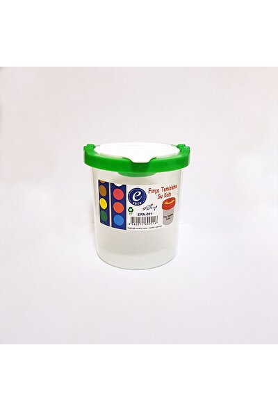 Eren Piev Yeşil Kapaklı Fırça Temizleme Su Kabı Eren Piev Yeşil Kapaklı Fırça Temizleme Su Kabı