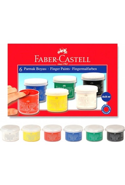 Faber-Castell 6 Renk Parmak Boyası