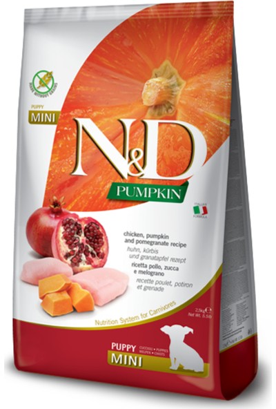 N&d Pumpkin Mini Tahılsız Balkabaklı Tavuklu Yavru Köpek Maması 2,5 kg N&d Pumpkin Mini Tahılsız Balkabaklı Tavuklu Yavru Köpek Maması 2,5 kg