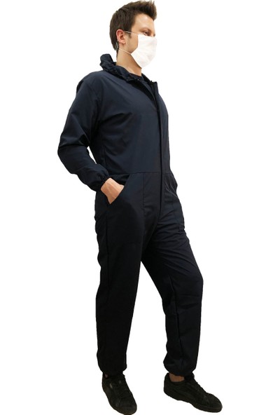 Pratik Tekstil Pratik Işçi Tulumu Sıvı Itici Lacivert Unisex Pratik Tekstil Pratik Işçi Tulumu Sıvı Itici Lacivert Unisex