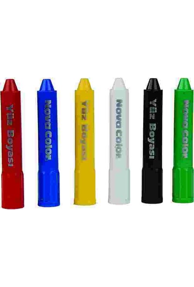 Nova Color NC-210 Ruj Tipi Yüz Boyası 6'lı
