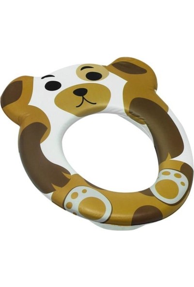 Okyanus Kahverengi Figürlü Çocuk Klozet Adaptörü Yumuşak Kalın Süngerli