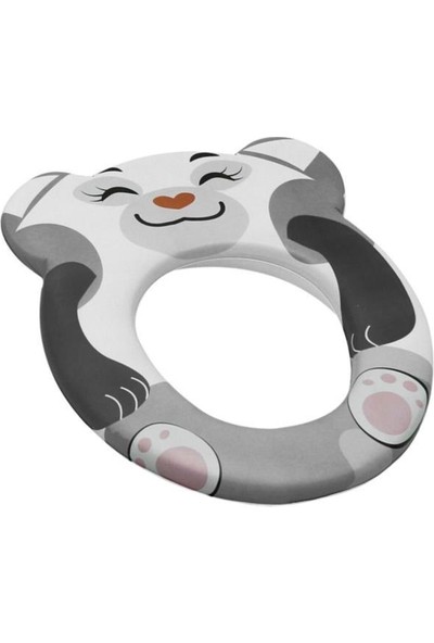 Okyanus Gri Figürlü Çocuk Klozet Adaptörü Yumuşak Kalın Süngerli