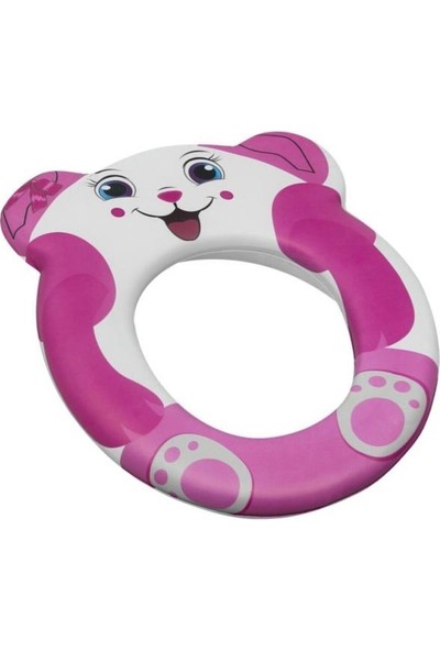 Okyanus Pembe Figürlü Çocuk Klozet Adaptörü Yumuşak Kalın Süngerli