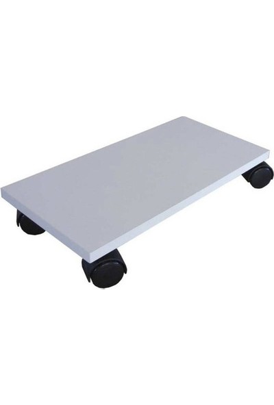 Ergonomi Market Mat Beyaz Mdf Bilgisayar Kasası Altı Yükseltici ve Konum Ayarlayıcı 4025