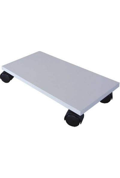 Ergonomi Market Parlak Beyaz Mdf Bilgisayar Kasası Altı Yükseltici ve Konum Ayarlayıcı 4022