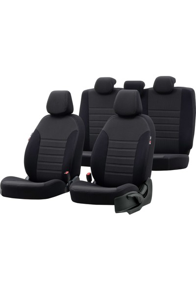Otom Opel Corsa F 2019-Sonrası Özel Üretim Koltuk Kılıfı Original Design Antrasit