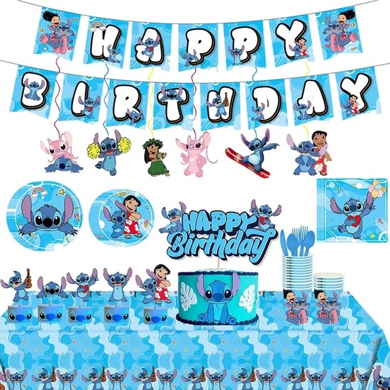 7 Inç Plaka 10 Adet Disney Lilo Stitch Parti Malzemeleri Tek Fiyatı