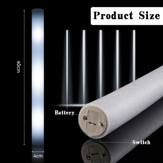 20 Adet Çok Renkli Beyaz Işık Parlayan Çubuklar 20 Adet LED Fiyatı