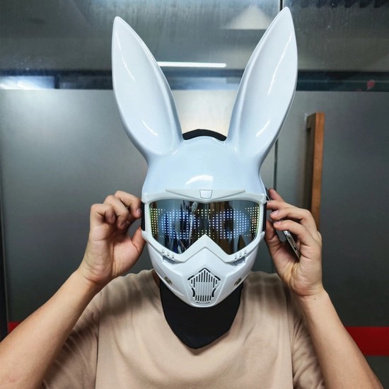 Siyah Kulaksız Bar Tavşan Kız Cosplay Bluetooth Glow Fiyatı