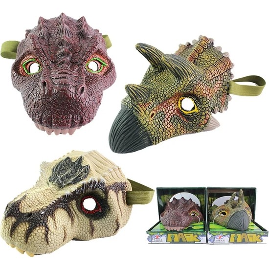 Bej Dinozor Maskesi Simülasyon Dinozor Modeli Cadılar Fiyatı