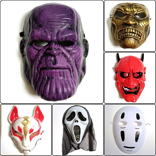 Tip 38 Plastik Yüz Maskesi Cadılar Bayramı Korkunç Yetişkin Fiyatı