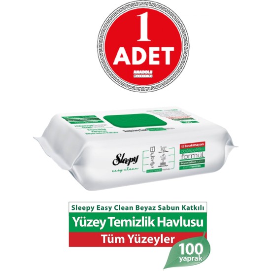 Sleepy Easy Clean Beyaz Sabun Katkılı Yüzey Temizlik Havlusu Fiyatı