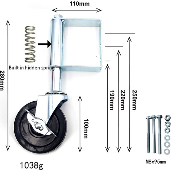 Humble 5 Inç Kauçuk Dilsiz Yaylı Kapı Kapı Tekerleği Tekeri Fiyatı