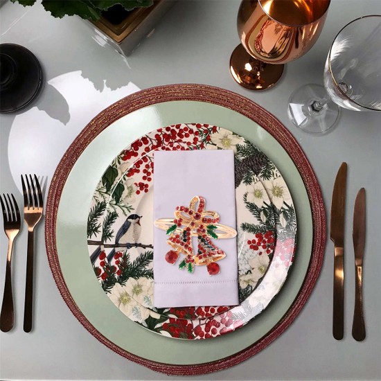 Talent Noel Peçete Halkaları 18 Adet Setleri, Altın Peçete Fiyatı