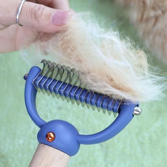 Le Cheng Lecheng Ahşap Evcil Hayvan Tarağı - Gri (Yurt Fiyatı