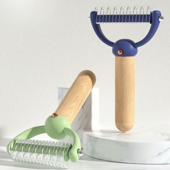 Le Cheng Lecheng Ahşap Evcil Hayvan Tarağı - Gri (Yurt Fiyatı