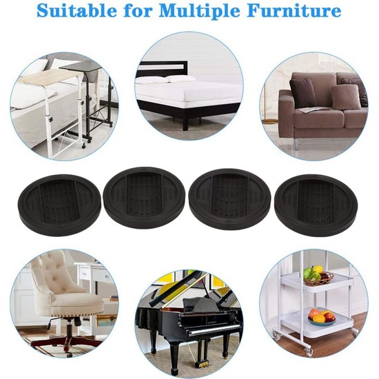 Humble Mobilya Tekerlek Bardaklar 4 Pcs, Lastik Ayak Pedleri Fiyatı