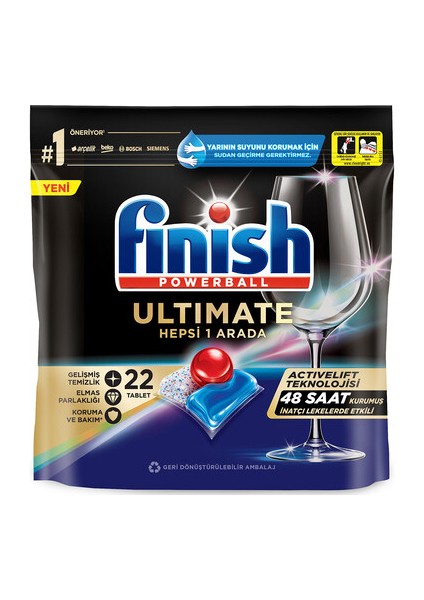 Finish Ultimate 22'li Bulaşık Makinesi Kapsül Deterjanı Fiyatı