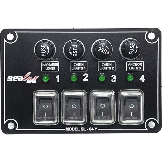 Sealux Marine Switch Panel 4 lü Yatay 12-24v Kontrol Paneli Fiyatı