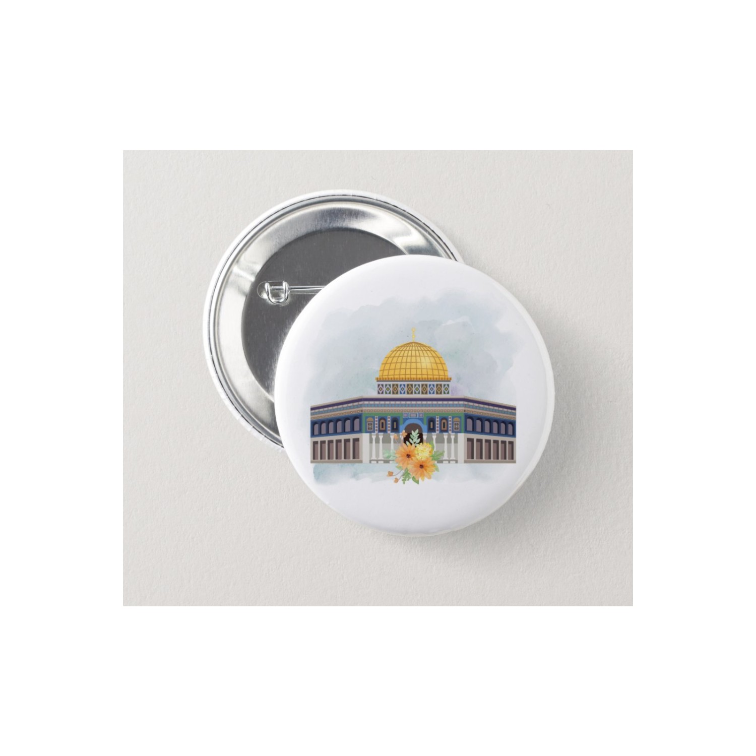 Genç Box Mescidi Aksa Çiçek Iğneli Rozet (20 Adet) Fiyatı