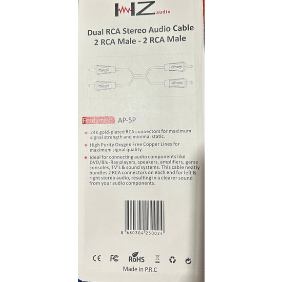 Hertz Rms Sound Hertz Hz Audio Oto Amfi 5 Metre Rca Kablo % Fiyatı