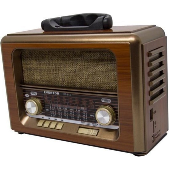 RT-813 Nostaljik Görünümlü Bluetoothlu Mp3 Çalar Radyo Müzik Fiyatı