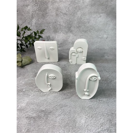 Orange Atelier 4'lü Iskandinav Yüz Süretler & Ev Dekorasyon Fiyatı