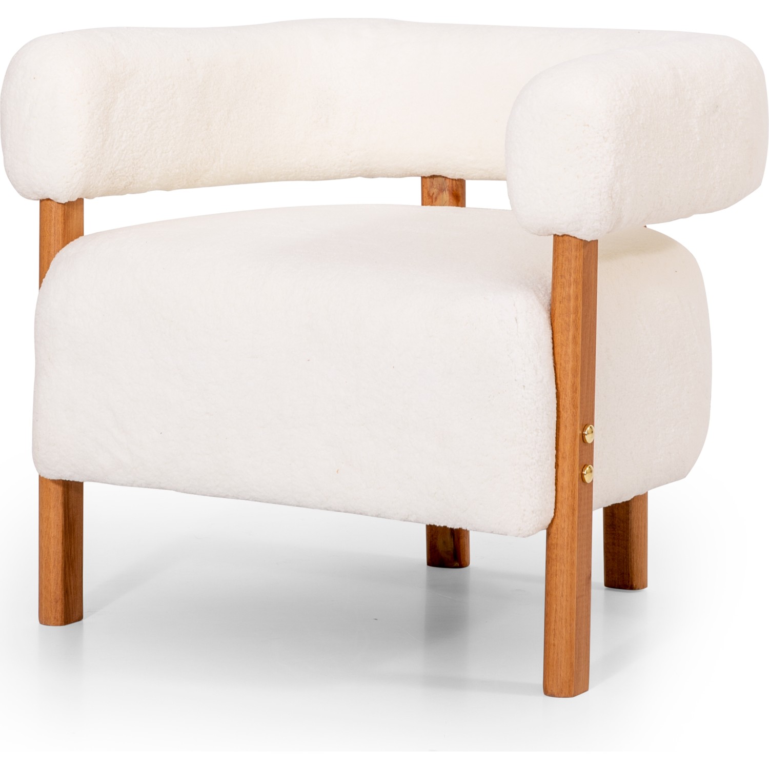 Mellmod Sweet Mod Ahşap Ayaklı Teddy Berjer Kırık Beyaz Fiyatı