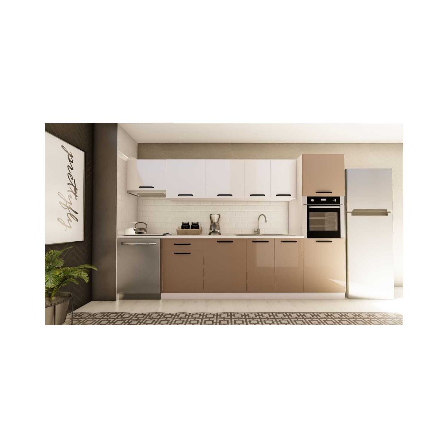 Visas Concept 320 cm Selin Hazır Mutfak Dolabı Aspiratör ve Fiyatı