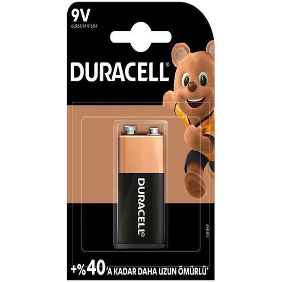 Duracell 6LR61 Alkalin 9V Pil Fiyatı - Taksit Seçenekleri