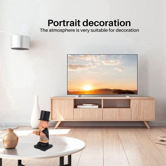 Sunshinee 2x Reçine Butler Şekli Sevimli Eski Erkek Heykeli Fiyatı