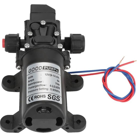 Sunshinee 12V Su Pompası, 12 Volt Su Pompası, Dc 12V 6A 70W Elektrikli ...