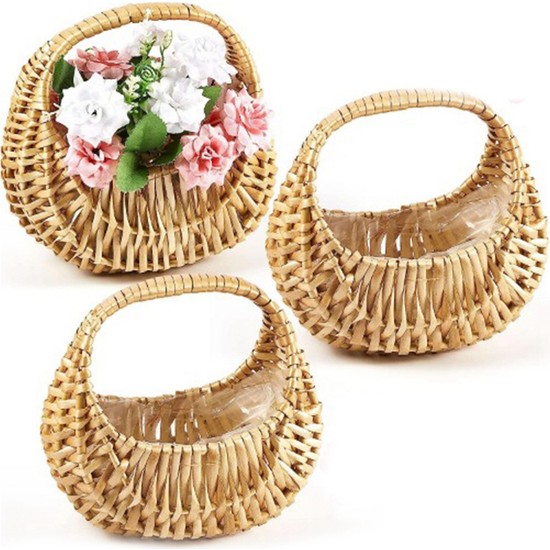 Hermoso Adet Rattan Sepet Yarım Ay Hasır Sepet Söğüt Hasır Fiyatı