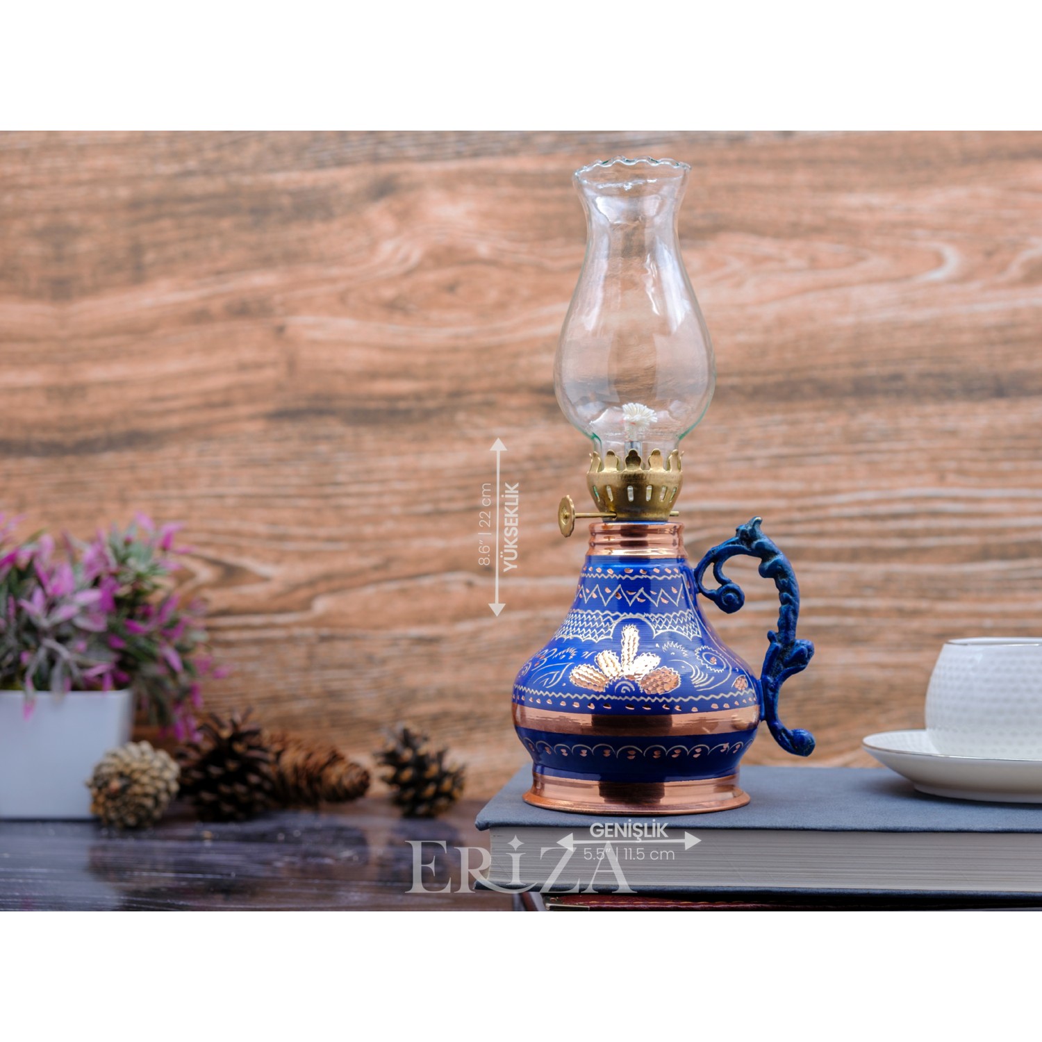 Eva Copper 350 ml Dekoratif Nostaljik Fitilli Bakır Kandil, Fiyatı