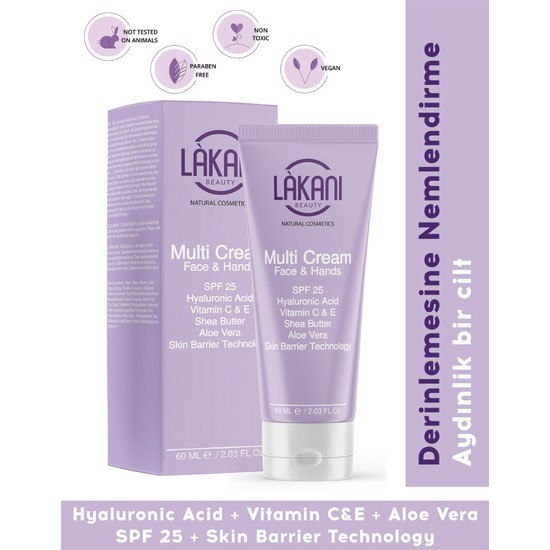 Lakani Beauty Multi Cream El ve Yüz Nemlendirici Güneş Fiyatı