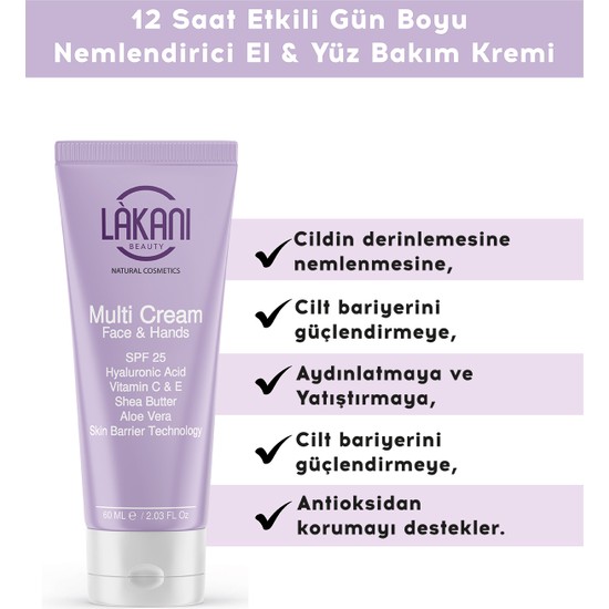 Lakani Beauty Multi Cream El ve Yüz Nemlendirici Güneş Fiyatı