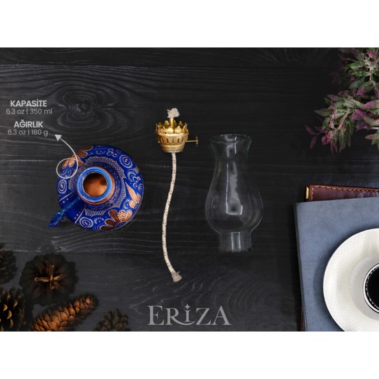 Eva Copper 350 ml Dekoratif Nostaljik Fitilli Bakır Kandil, Fiyatı