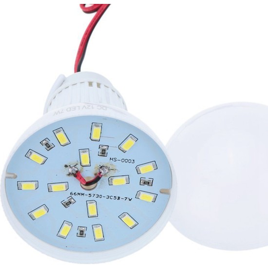 Decisive 2x Dc 12V 7W LED Ampul Genel Ampul Tipi Ev / Kamp / Fiyatı