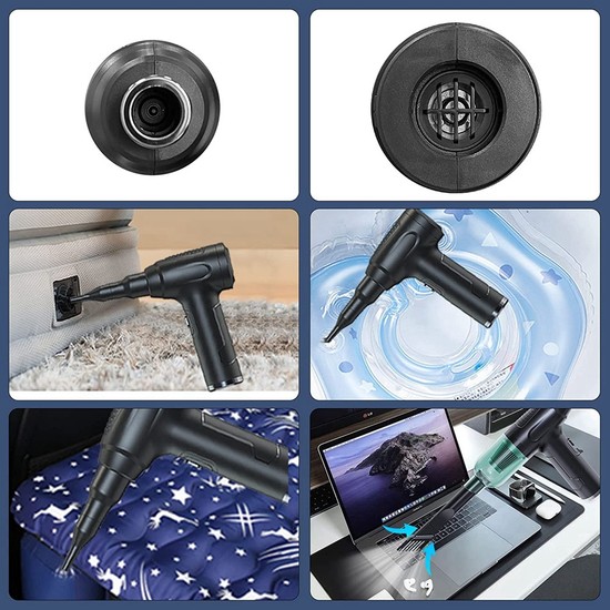 Sunshinee Basınçlı Hava Silici, 2'si 1 Arada Vakum, Klavye Temizleyici ...