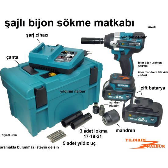 Yıldırım Nalbur Şarjlı Bijon Sıkma Matkabı Somun Sıkma Fiyatı