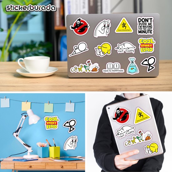 Sticker Design Eğlenceli Stickerlar Serisi 5 - Notebook - Fiyatı