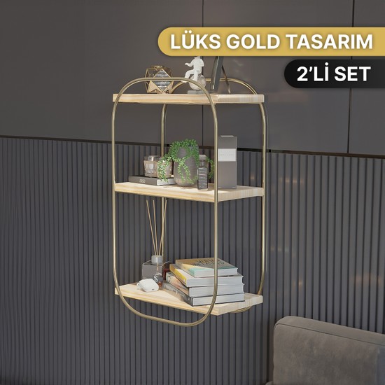 Bino Duvar Raf 2li Set Duvar Rafı Oval Raf Yatak Odası Fiyatı