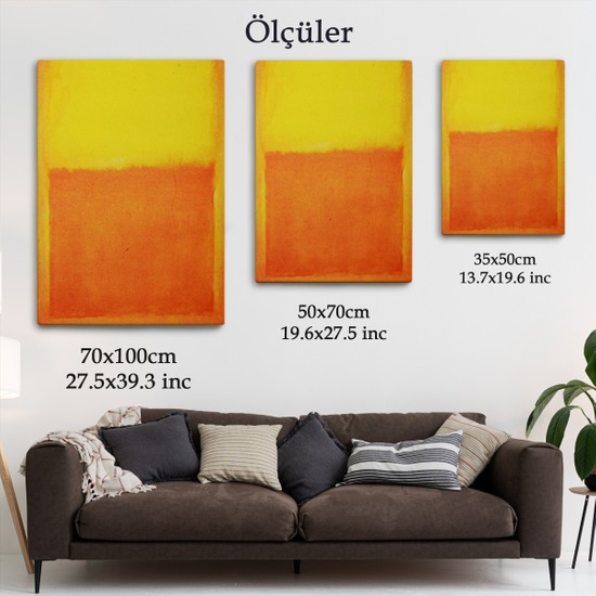 Bitablo Mark Rothko Turuncu Sarı Eseri Kanvas Duvar Fiyatı