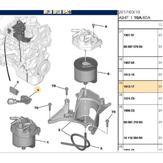 Psa Mazot Su Müşürü Kablosu Dw6 (191317) Fiyatı