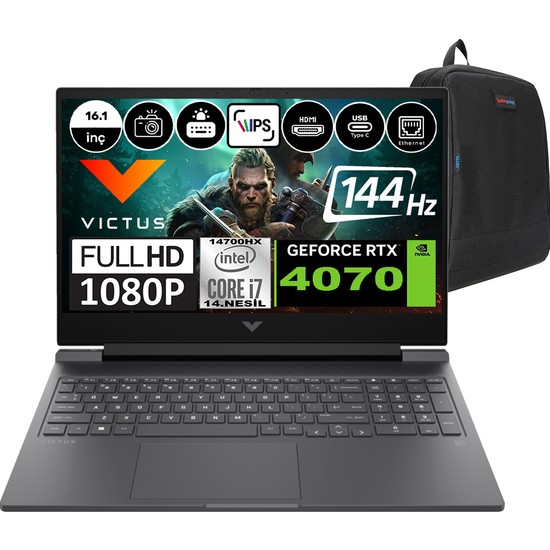Hp Victus 16-R1020NT Intel Core I7-14700HX 64GB Ddr5 2tb SSD RTX4070 ...