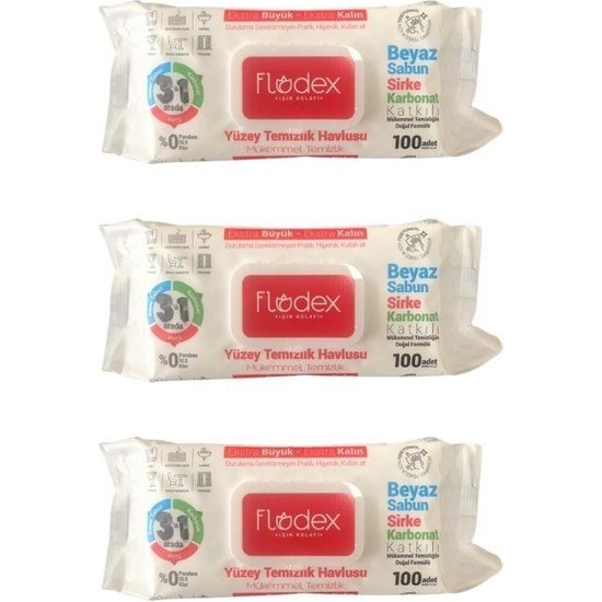Turco Flodex - Pratik Yüzey Temizlik Havlusu 100ADET - 3 Fiyatı
