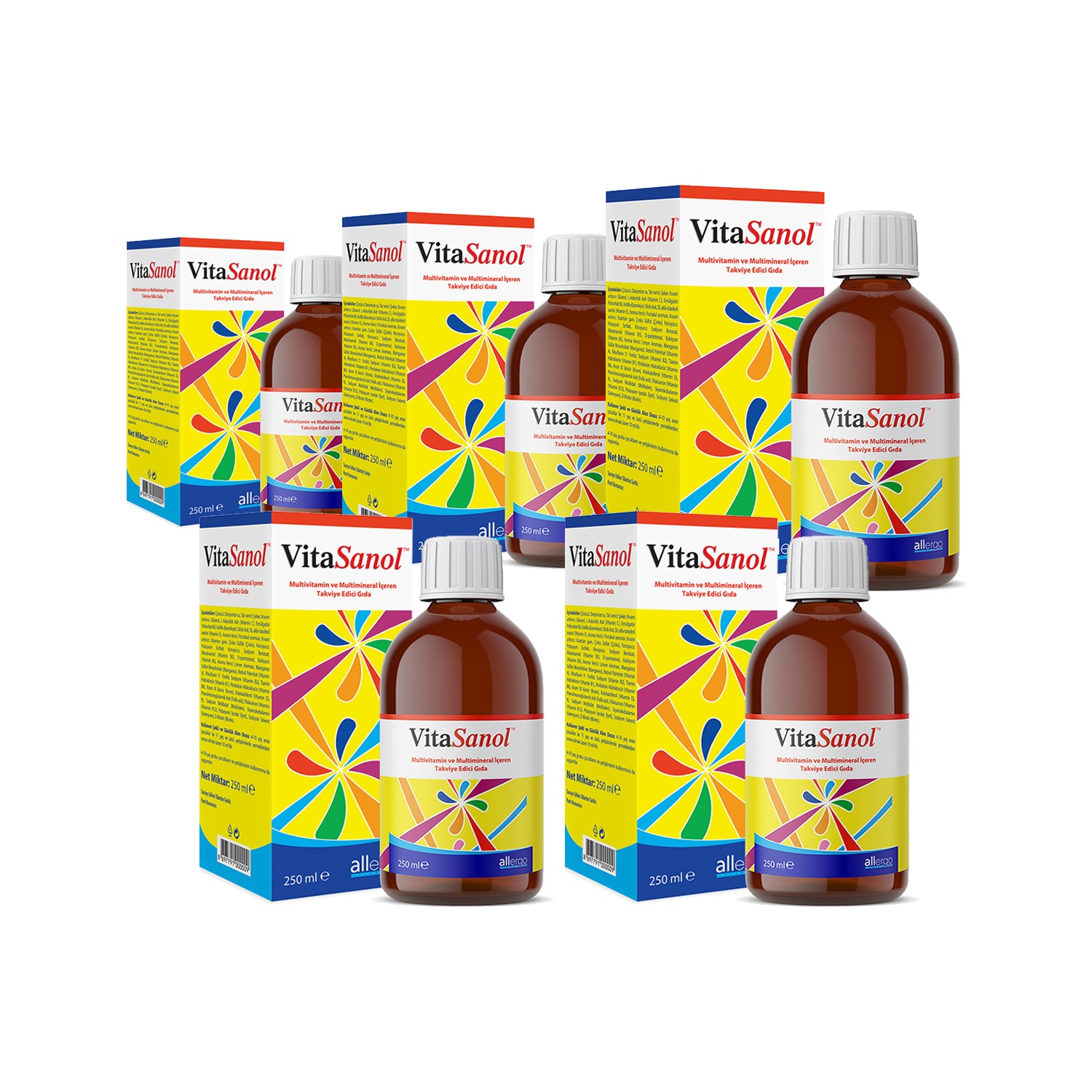 Vitasanol Multivitamin Şurup 250 ml x 5 Adet Fiyatı